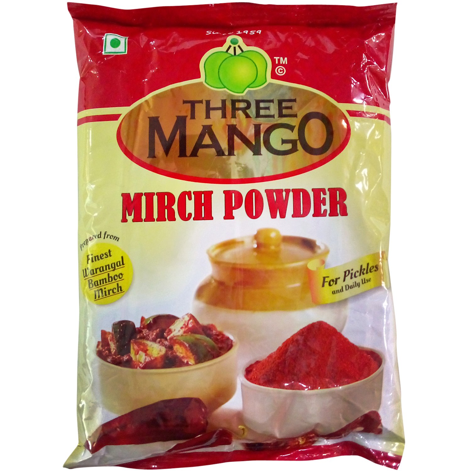 Swastik Three Mango - Mirch Powder (for Pickles) - 500 Gms